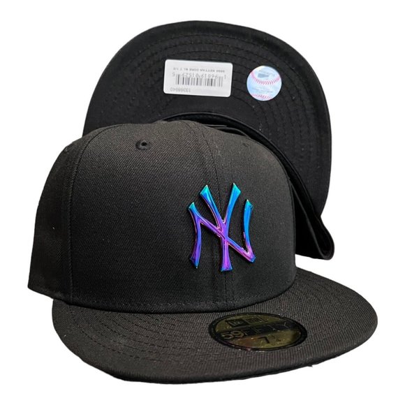 New Era | Accessories | New Era New York Yankees Metal Pack 59fifty Fitted Hat Black Iridescent ...